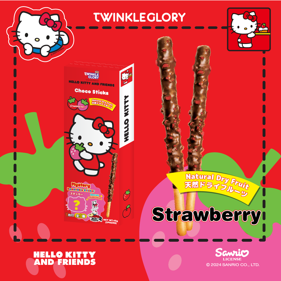Twinkle Glory Hello Kitty and Friends Assorted Choco Stick 45g