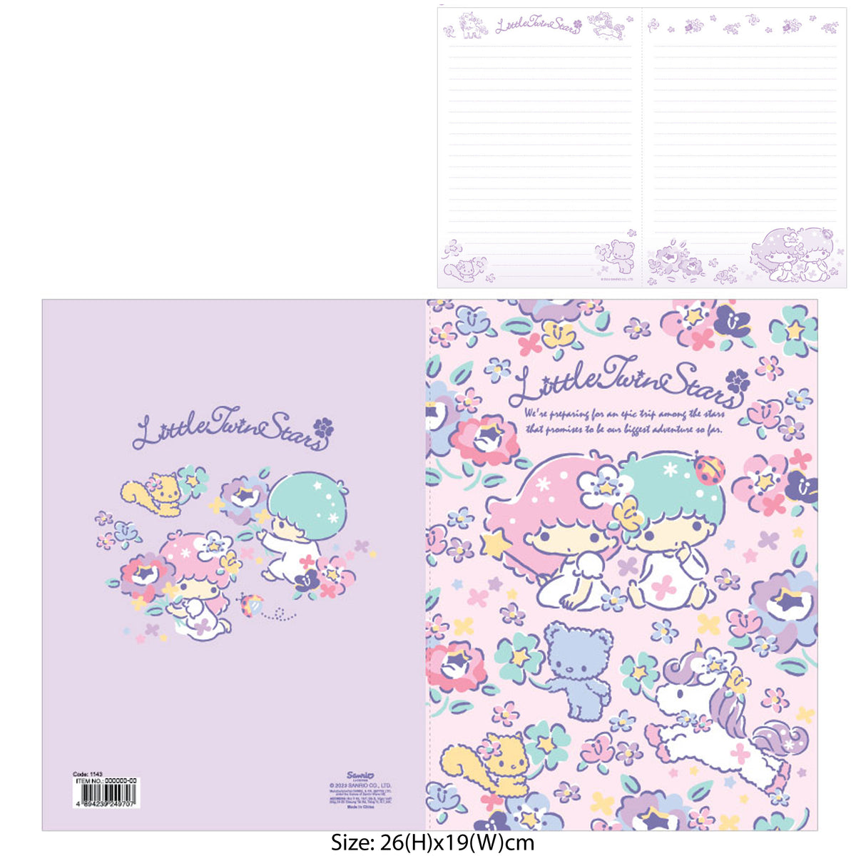 Sanrio Little Twin Stars B5 Notebook 32pgs – Twinkle Glory