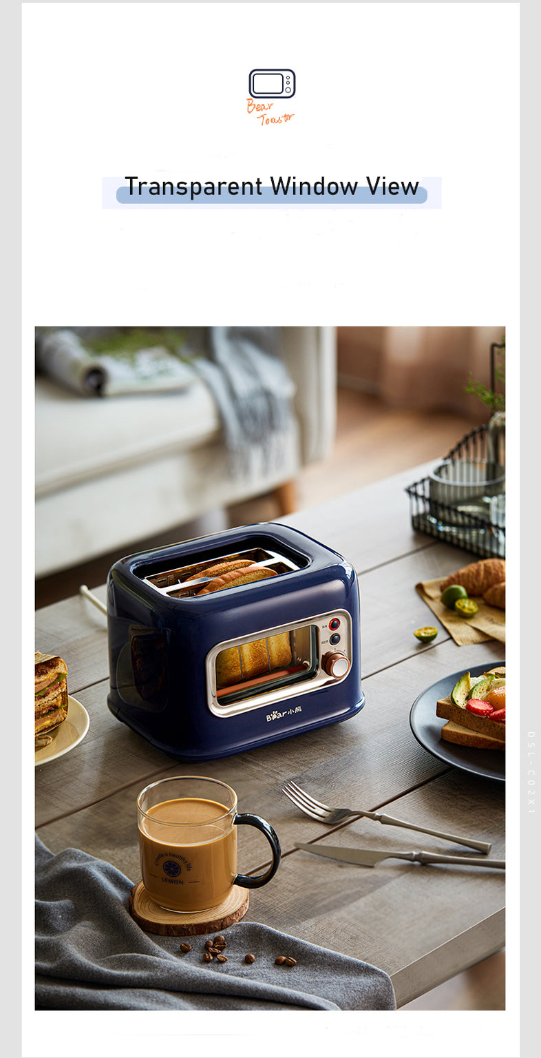 BEAR Double Slots Bread Toaster With Glass Window DSL-C02X1 – Twinkle Glory