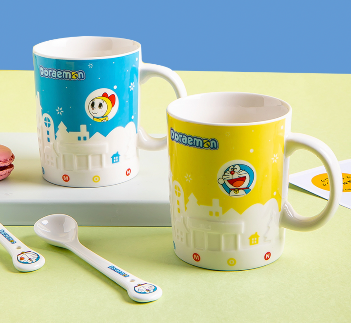 Doraemon Embossed Texture Ceramic Mug – Twinkle Glory
