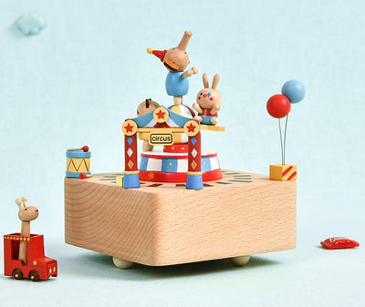 Twinkle Glory Premium Wooden Circus Music Box